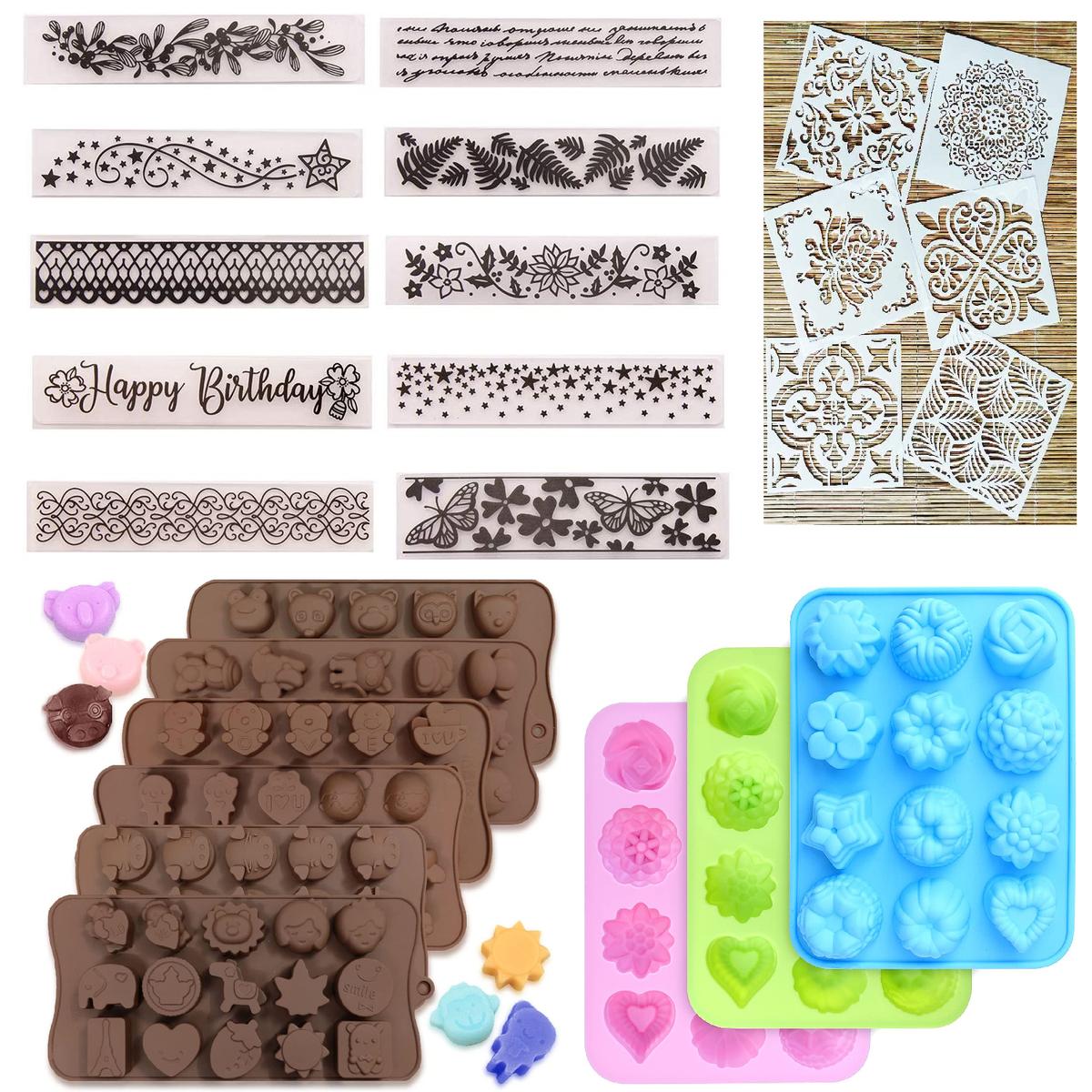 Cake Decoration Supplies > Silicone Cake Molds and Cake Stencils ...