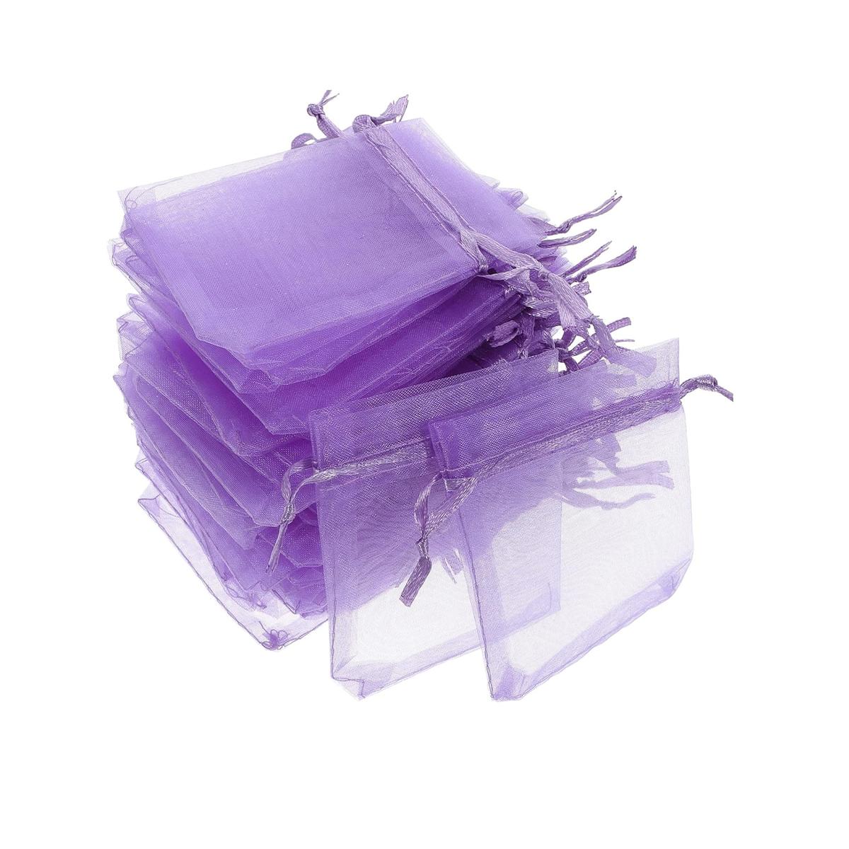 12 X 9 CM ORGANZA BAGS CLOTH LILAC DRAWSTRING FAVOUR POUCH PRECUT FREE PACK NETS - Kimathi ...