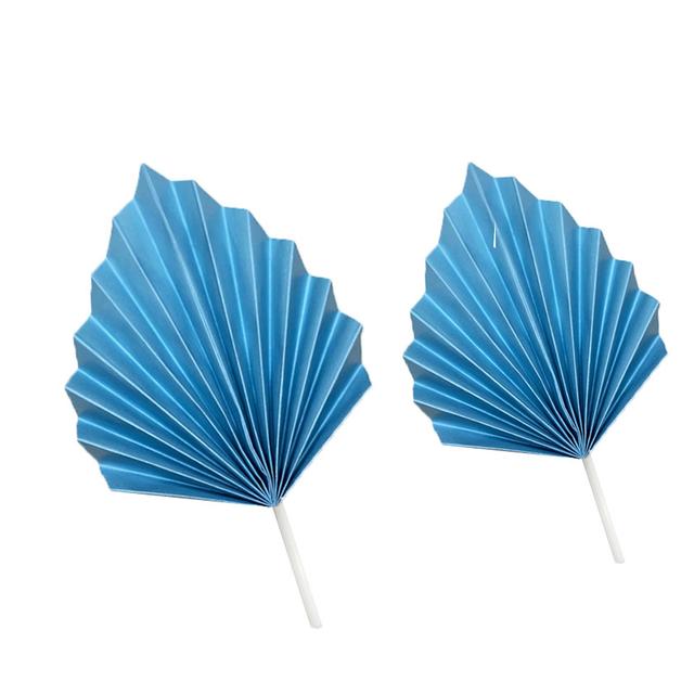 2PCS BLUE PAPER FAN CAKE TOPPERS - Kimathi Branch - Topserve Baking Kenya