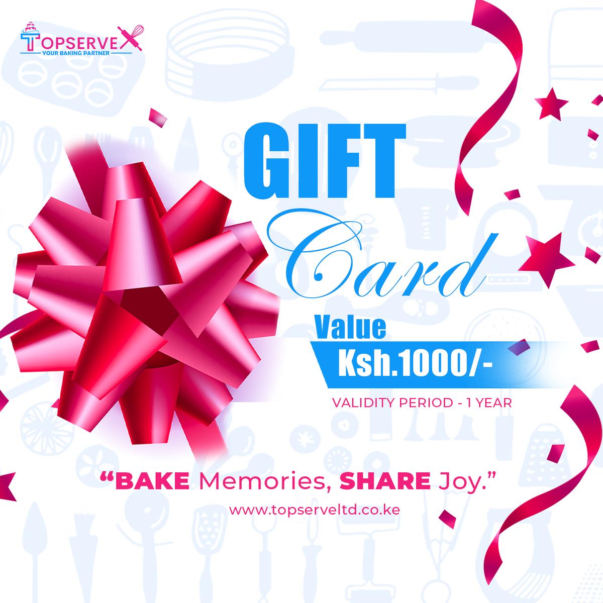 GIFT CERTIFICATE 1000 - Kimathi Branch - Topserve Baking Kenya