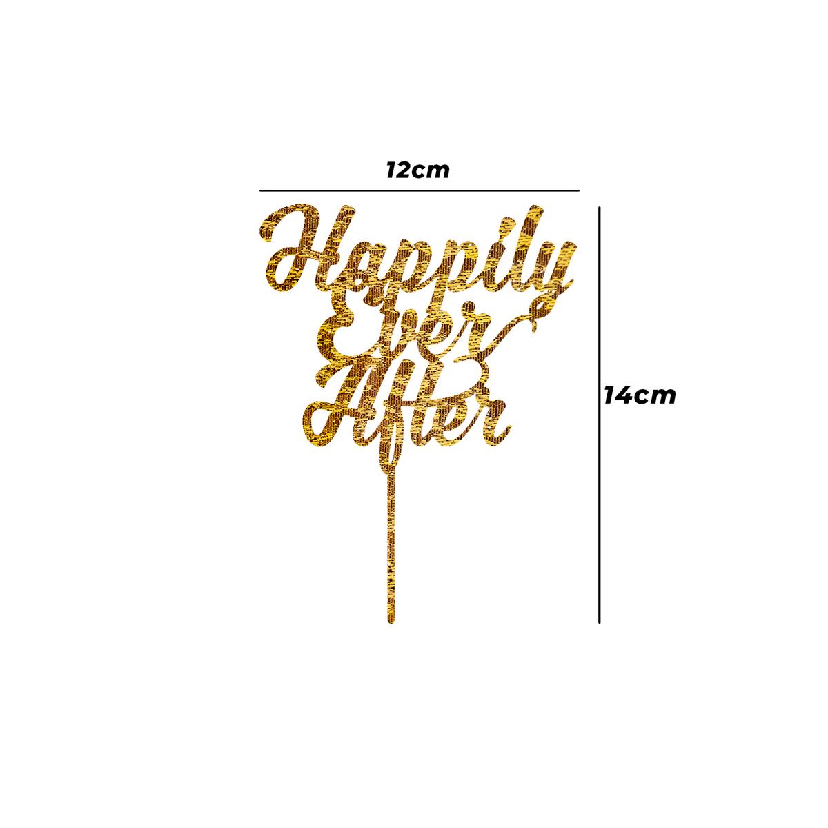 GOLD GLITTER HAPPILY EVER AFTER TOPPER - Kimathi Branch - Topserve ...