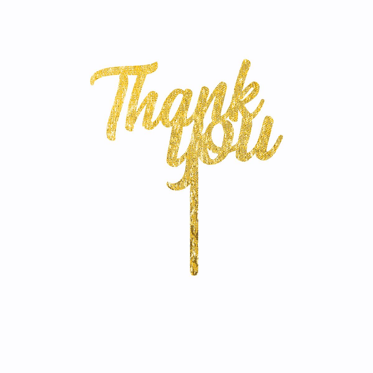 GOLD GLITTER THANK YOU TOPPER - Kimathi Branch - Topserve Baking Kenya
