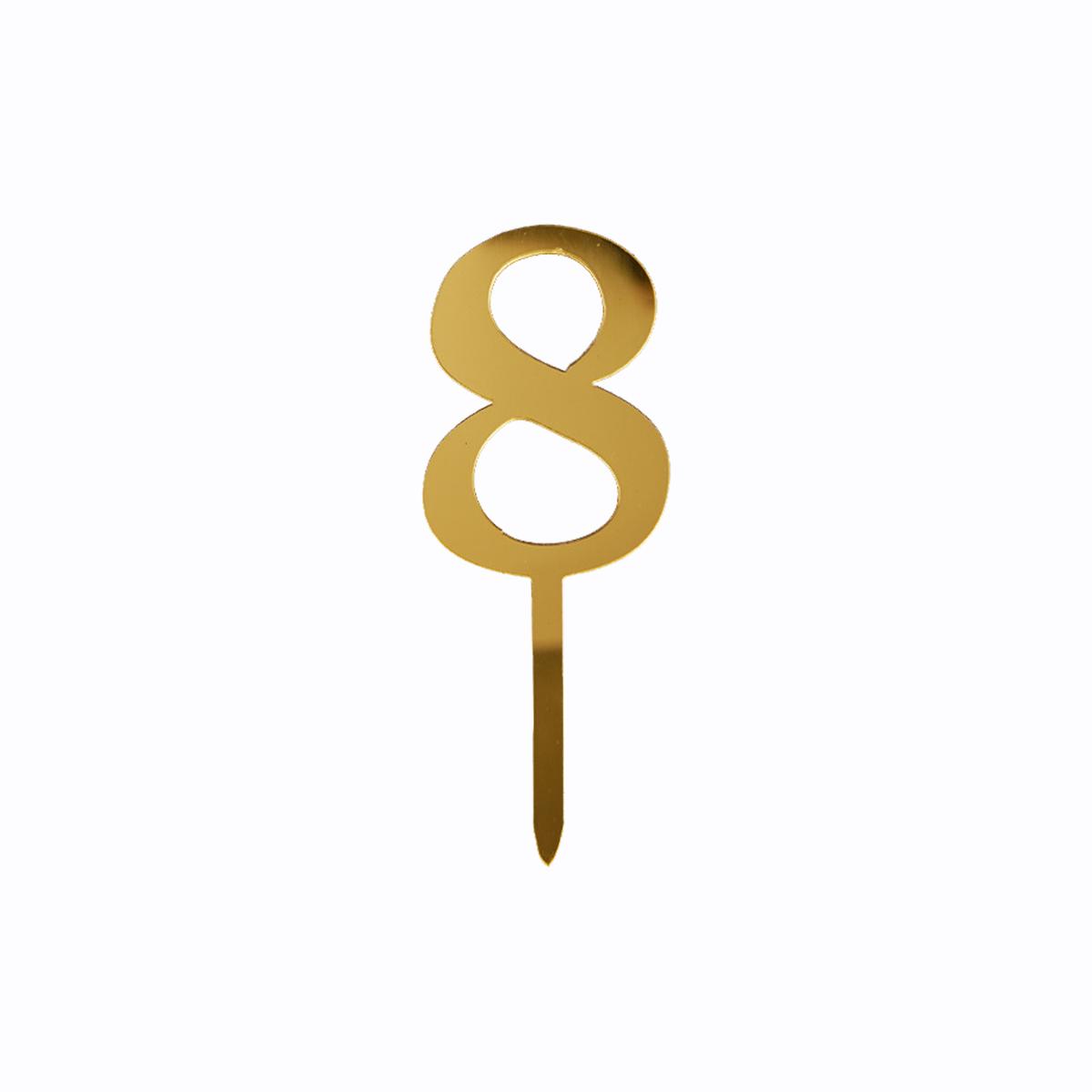 GOLD MIRROR ACRYLIC MINI NUMBER TOPPER 8 - Kimathi Branch - Topserve ...