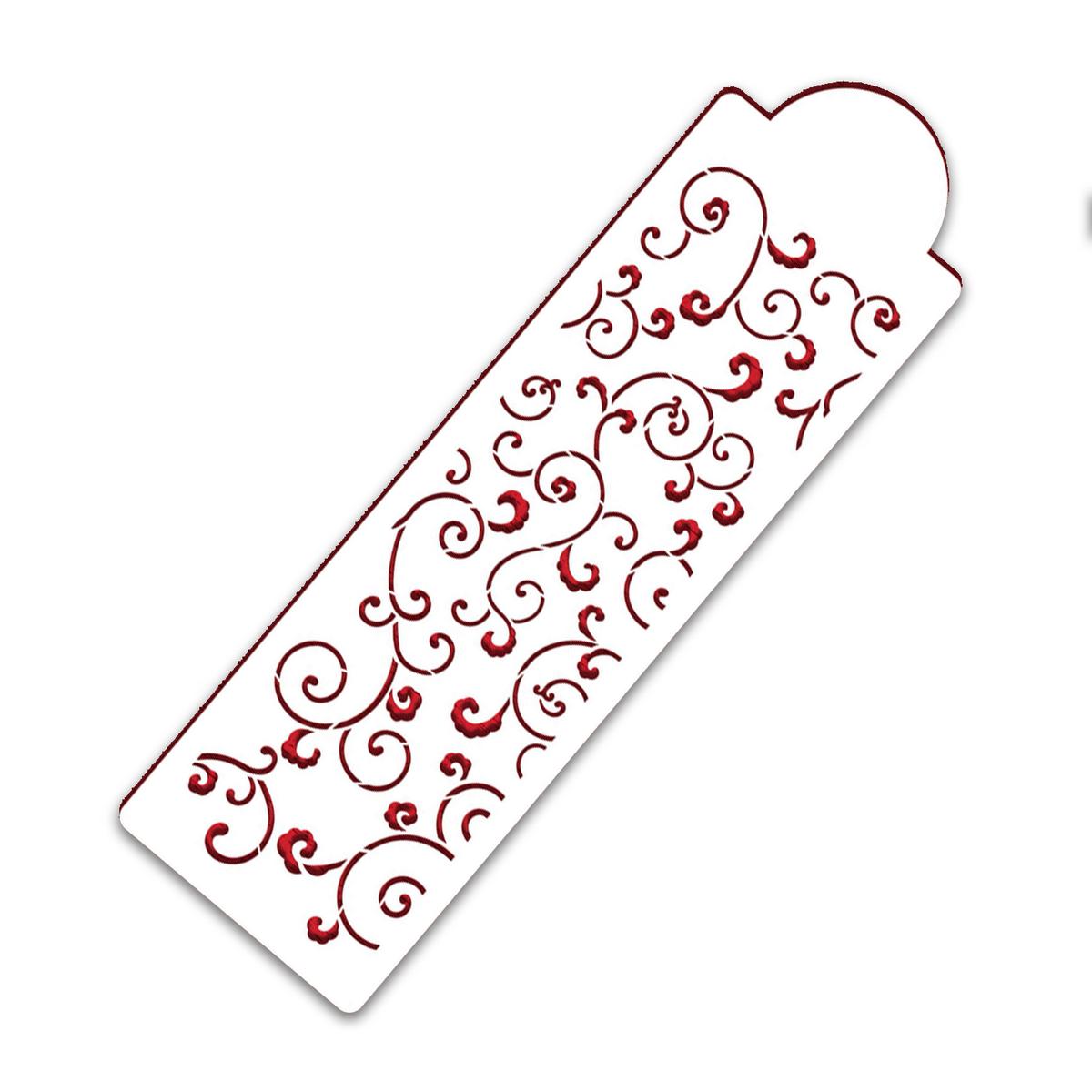 scroll cake stencil