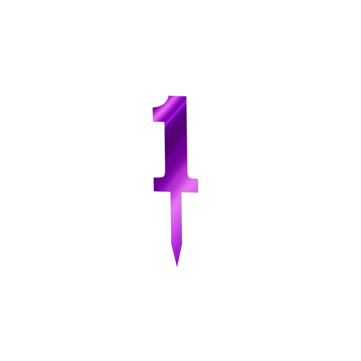 MIRROR PURPLE ACRYLIC NUMBER TOPPER NO 1 - Kimathi Branch - Topserve ...