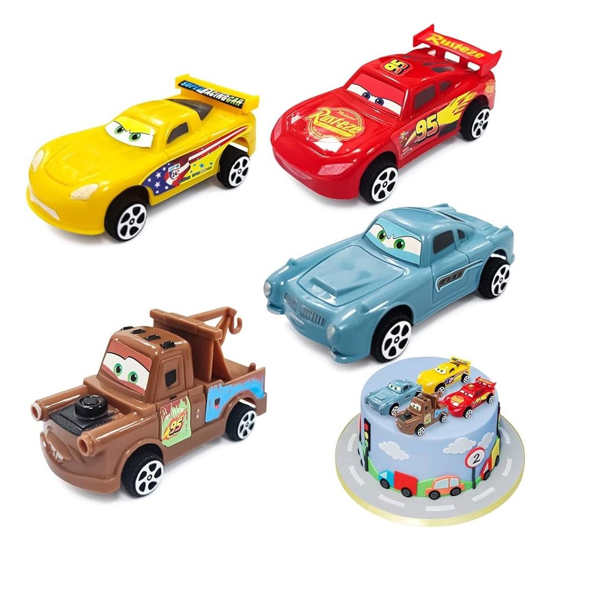 SET OF 4 MCQUEEN CAR TOPPER - Kimathi Branch - Topserve Baking Kenya
